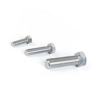China Stainless Steel M4 M5 M6 M8 M10 Hex Bolt Fasteners Manufacturers with Plain Finish for sale