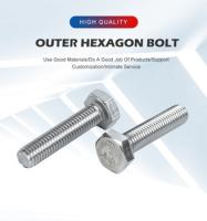 China GB Standard Stainless Steel Hex Head Bolts with Full Thread Grade 8.8 Carbon Steel for sale