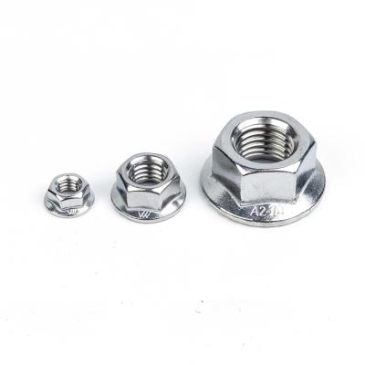 China 100% Controlled DIN Stainless Steel Hex Flange Nut with Serrated at Customization for sale
