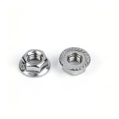 China Measurement System Imperial Inch Class 6 Hexagon Hex Head Serrated Spinlock Flange Nut for sale