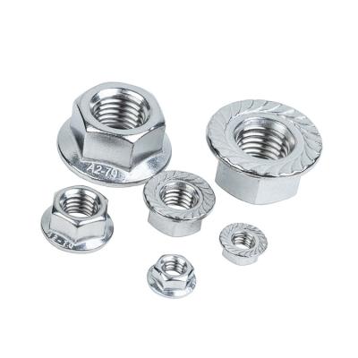 China Multi Specification DIN Standard 304 316 Stainless Steel Hexagon Flange Nut Finish Other for sale