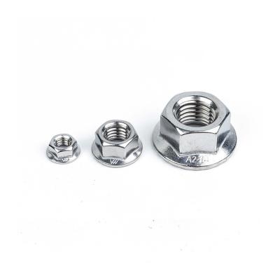 China Imperial Measurement System Stainless Steel Hexagonal Flange Nut in DIN6923 Standard for sale