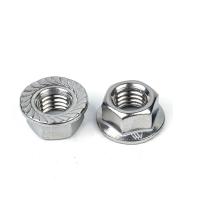 China 304 Stainless Steel M5 M8 M10 M12 Hex Nylon Lock Hex Flange Nuts for DIN6923 Standard for sale