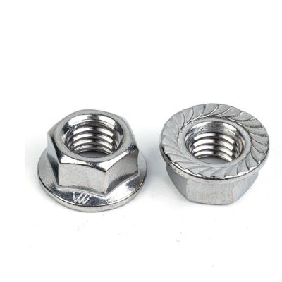 China Imperial Measurement System Stainless Steel Self Locking Hex Flange Nut M4 M5 M6 M8 M10 8x20 for sale