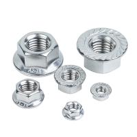 China Imperial Measurement System Stainless Steel Self Locking Hex Flange Nut M4 M5 M6 M8 M10 8x20 for sale