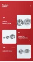 China Imperial Measurement System Stainless Steel Self Locking Hex Flange Nut M4 M5 M6 M8 M10 8x20 for sale