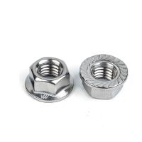 China DIN6923 M3 M4 M5 Stainless Steel Hexagon Flange Nuts for Oil Gas Industry for sale