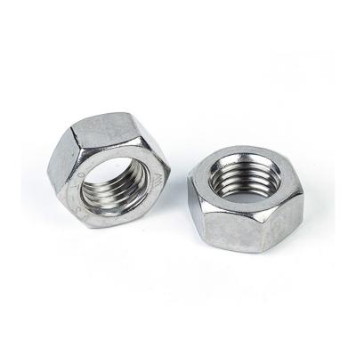 China Stain Steel Hexagon Nut Silver Color or Custom Finish for Industrial Applications for sale