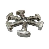 China Full thread type t-bolt and nuts M8 M10 for solar mounting stainless steel square head for sale