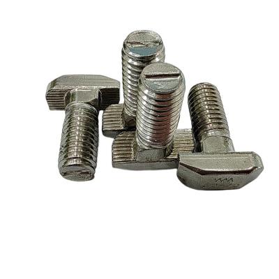 China Plain Finish T Slot Bolt Screw Nut Fastener M5 M6 M8 M10 T Carbon Steel Stainless Steel for sale