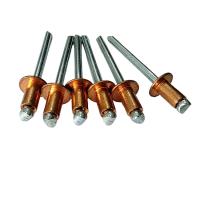 China Corrosion Resistant Brass Open End Pop Rivets for Automotive and Marine 3-35mm Length for sale