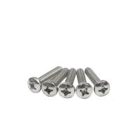 China M2 M3 M4 M5 M6 M8 A2 304 Stainless Steel Cross Recess Phillips Pan Head Machine Screws Metric for sale