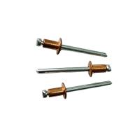 China Corrosion Resistant Brass Open End Pop Rivets for Automotive and Marine 3-35mm Length for sale