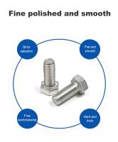 China DIN Standard 304 Stainless Steel Hexagon Bolts and 306 Stainless Screw Rod for Machinery for sale