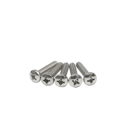 China Standard Other Cross Recessed Pan Head Bolts 304 Stainless Steel Phillips Machine Screw for sale