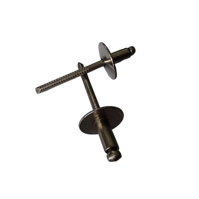 China Large Brim Round Head Open Type Steel Blind Rivets Heat Resistant and Easy to Remove for sale