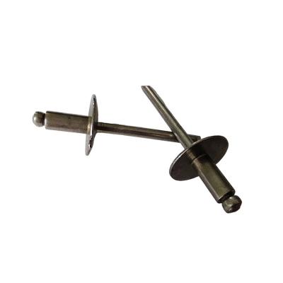 China Large Brim Round Head Open Type Iron Pull Rivets for Steel Processing Center Equipments for sale