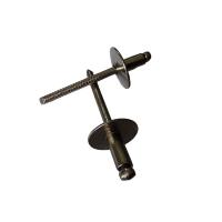 China Large Brim Round Head Open Type Iron Pull Rivets for Steel Processing Center Equipments for sale