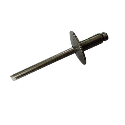 China High Load Capacity Open Type Steel Pull Rivets with Large Brim and Bright Finish for sale