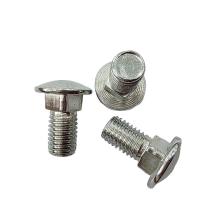 China Stainless steel carriage bolt M12 round head square neck with flat head DIN standard for sale