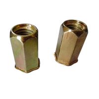 China DIN Standard Corrosion-Resistant Yellow Zinc Plated Carbon Steel Small Head Full Hex Rivet Nut for sale