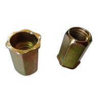 China DIN Standard Corrosion-Resistant Yellow Zinc Plated Carbon Steel Small Head Full Hex Rivet Nut for sale