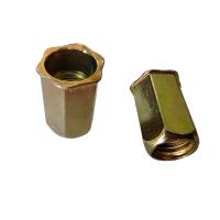 China Yellow Zinc Plated Carbon Steel Small Head Full Hex Open Rivet Nut for Heavy Industry for sale