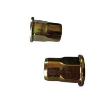 China Imperial Heavy-Duty Yellow Zinc-Plated Carbon Steel Semi-Hex Open Rivet Nut for Automotive for sale