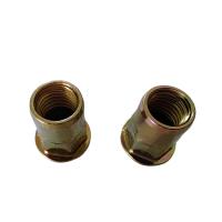 China Imperial Heavy-Duty Yellow Zinc-Plated Carbon Steel Semi-Hex Open Rivet Nut for Automotive for sale