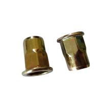 China General Industry Semi-Hex Open Rivet Nut with Yellow Zinc Plating in Metric Measurement for sale
