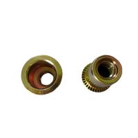 China High Strength Yellow Zinc Plated Carbon Steel Threaded Open Rivet Nut with Round Head for sale