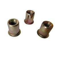 China Open Type M4-M5-M6-M8-M10 Corrosion Resistant Yellow Zinc Plated Carbon Steel Rivet Nut for sale