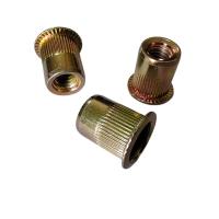 China Open Type M4-M5-M6-M8-M10 Corrosion Resistant Yellow Zinc Plated Carbon Steel Rivet Nut for sale