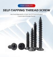 China ISO Standard Carbon Steel Black Electroplated Self Tapping Screw for Furniture Drywall for sale