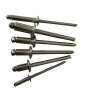 China Stainless Steel 4.0mm Open End Blind Rivets Round Head Easy Installation Bright Finish for sale