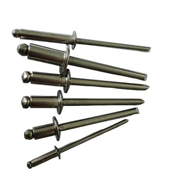 China Stainless Steel 4.0mm Open End Blind Rivets Round Head Easy Installation Bright Finish for sale