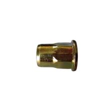 China Semi-Hex Open Rivet Nut in Yellow Zinc-Plated Carbon Steel for Metric Measurement System for sale