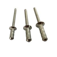 China Flat Head Round Head Double-drum Blind Rivets Stainless Steel 304 Plain Finish Metric Diameter 3.2mm/4mm/4.8mm for sale