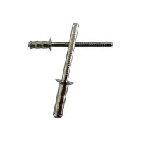 China Flat Head Round Head Double-drum Blind Rivets Stainless Steel 304 Plain Finish Metric Diameter 3.2mm/4mm/4.8mm for sale