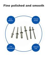 China Flat Head Round Head Double-drum Blind Rivets Stainless Steel 304 Plain Finish Metric Diameter 3.2mm/4mm/4.8mm for sale