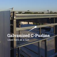 China Fabricated Steel Structure Galvanized C-Purlins For Construction for sale