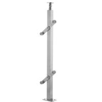 China Pipe Brushed Polished Stair Handrail Post Balustrades Railing Pillar Stainless Steel for sale