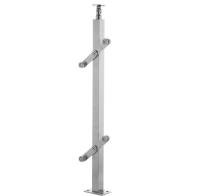 China Pipe Brushed Polished Stainless Steel Stair Handrail Design Post Balustrades Railing Pillar for sale