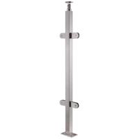 China Pipe Brushed Polished Stainless Steel Stair Handrail Design Post Balustrades Railing Pillar for sale