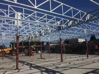 China Carport Deck Galvanized Steel Greenhouse Frame Warehouse With Sandwich Panel for sale