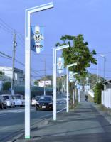 China Cast Aluminium Steel Street Light Pole Tapered Flag Banner Outdoor Led Street Lamp Post In Garden for sale