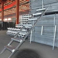 China Lightweight Galvanized Steel Structure Building Cable Tray Ladder Staircase Scaffolding Climb Step for sale