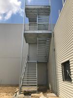China Lightweight Galvanized Steel Structure Building Cable Tray Ladder Staircase Scaffolding Climb Step for sale