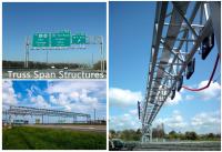 China Tri-Chord Overhead Sign Structures 25 20 Foot Hot Dipped Galvanised Steel Posts for sale