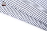 China Twill Crisp Pinstripe Cotton Fabric Wrinkle Resistant Grey Shirting Fabric for sale